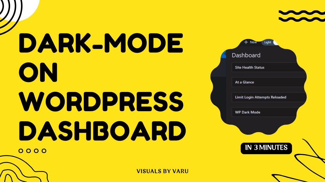 How to Enable Dark Mode in WordPress Admin Dashboard (and website) | Tutorial