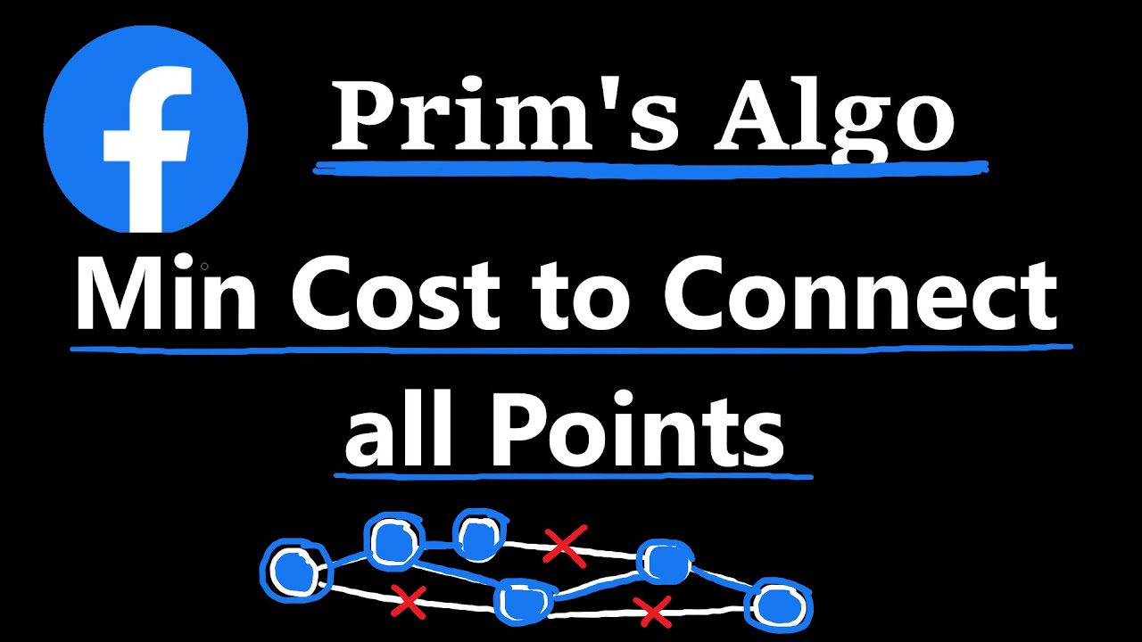 Prim's Algorithm - Minimum Spanning Tree - Min Cost to Connect all Points - Leetcode 1584 - Python