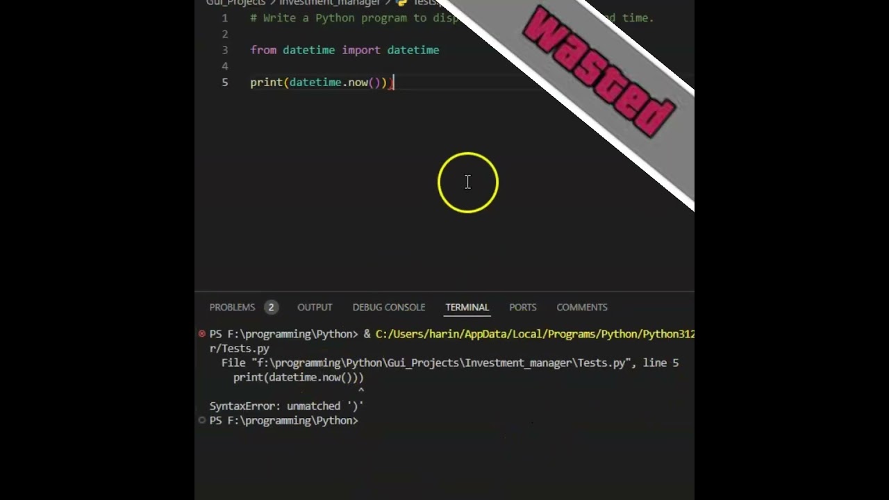 Current Datetime in Python #programming #code #coding #datetime #datatypes