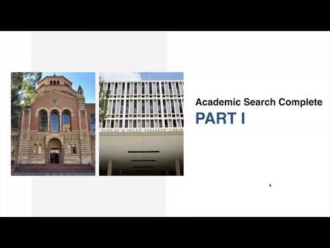 Academic Search Complete Tutorial: Part 1