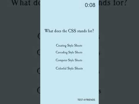 #ComputerKnowledge - What does the CSS stands for?