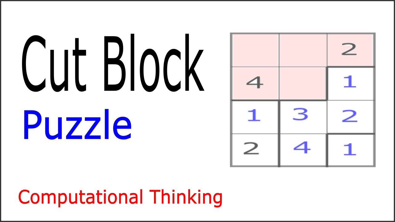 Cut Block Puzzle - Computational Thinking #computationalthinking