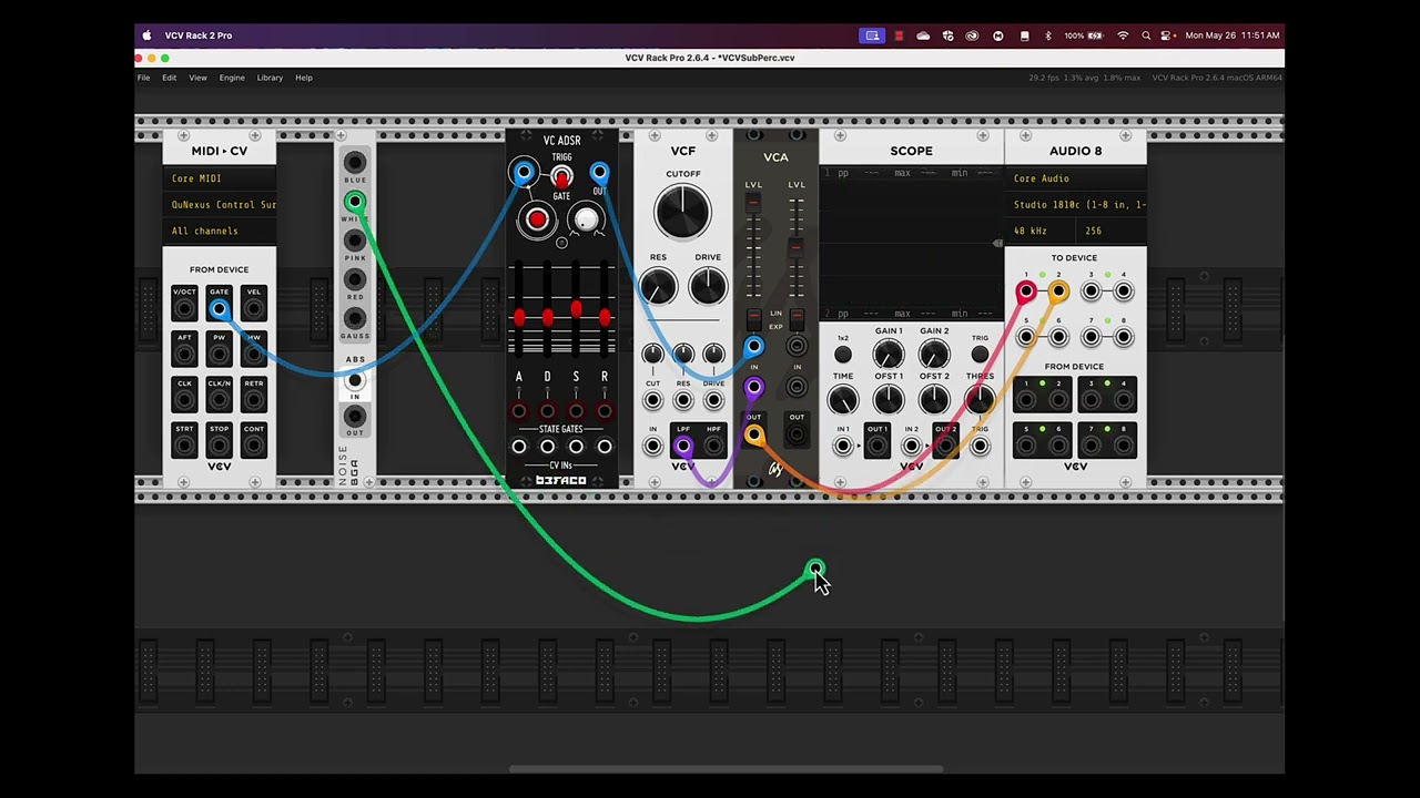 VCV 05 - Subtractive Synthesis Percussion
