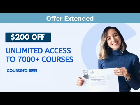 Coursera Plus $200 OFF Offer Extended