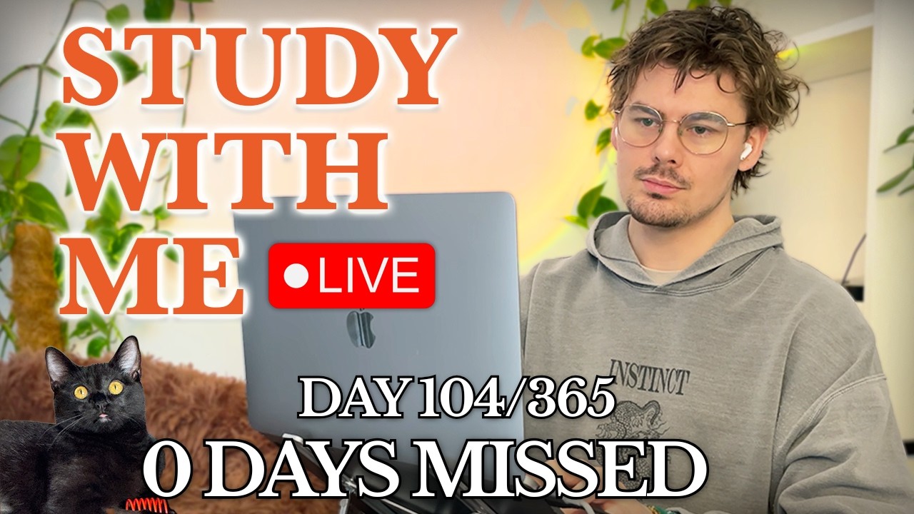 Study With Me LIVE 🚀 10-HOURS — Deep Focus (50/10 Pomodoro) | Cozy UK Rain, No Distractions!