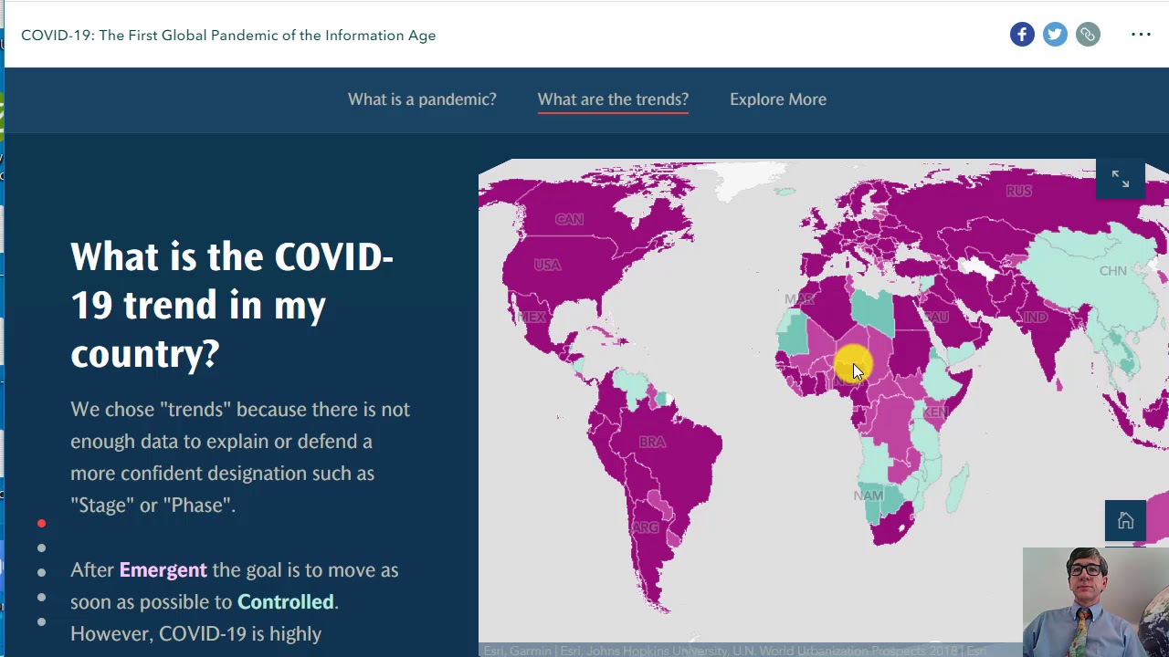 Teaching about COVID-19 with an interactive story map