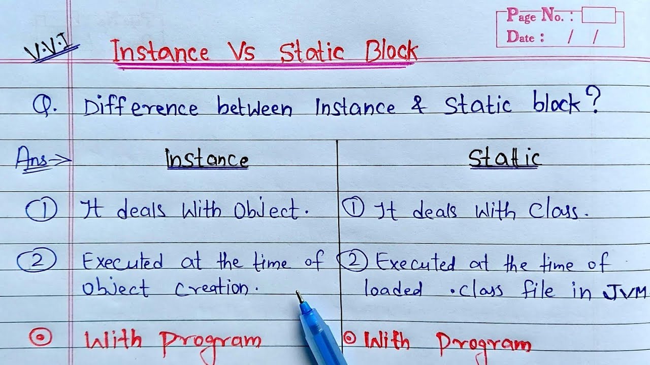 instance block Vs static block in Java | Learn Coding