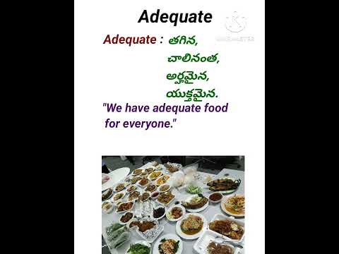 Adequate meaning in telugu# English vocabulary #daily vocabulary #ssc #rrb