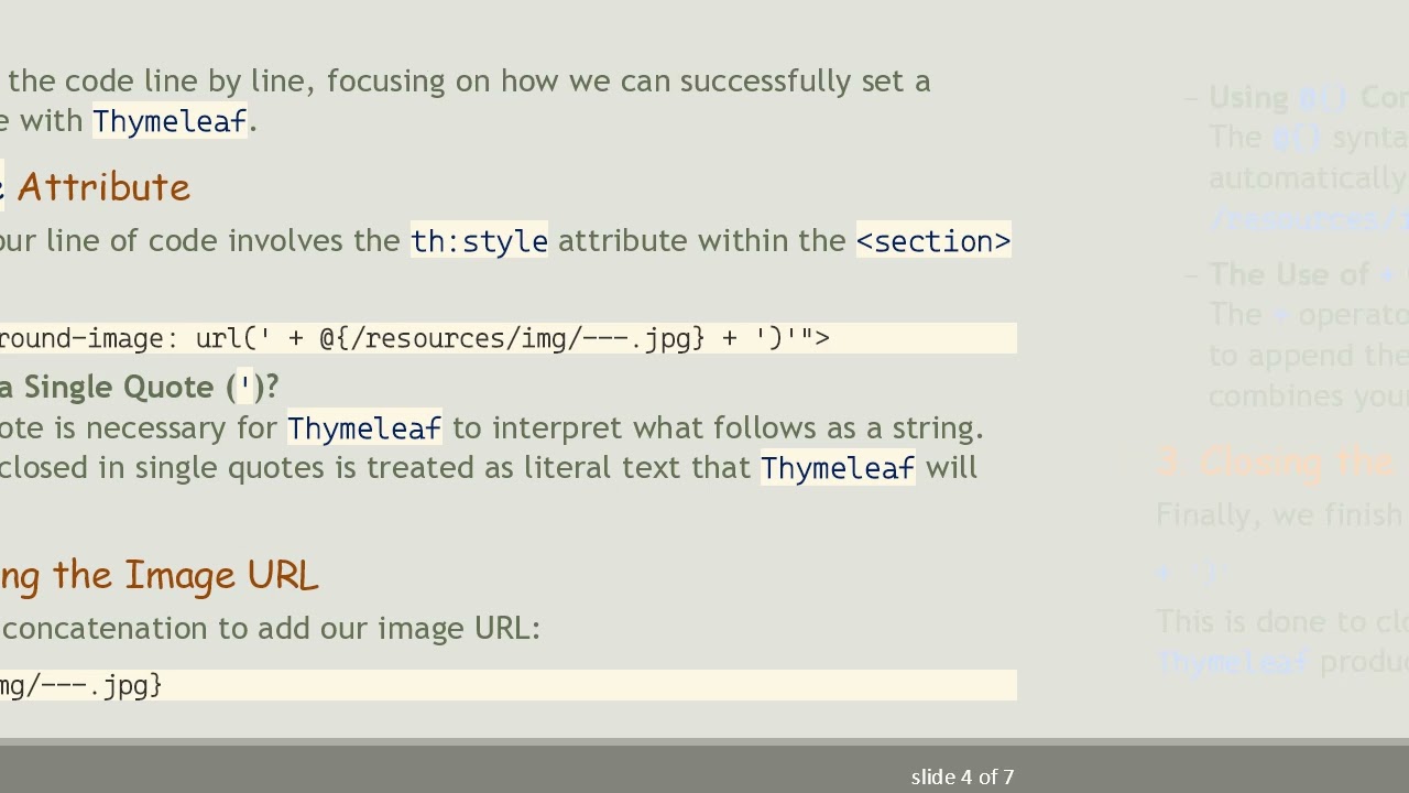 Understanding Thymeleaf URL Syntax for Background Images