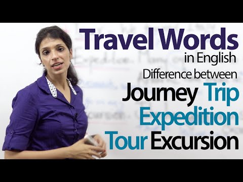 Using ‘travel’ words in English – Free English Vocabulary Lesson