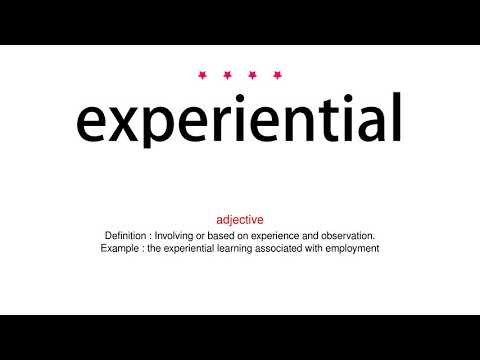 How to pronounce experiential - Vocab Today