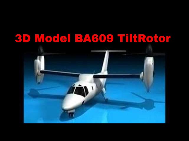 BA609 TiltRotor 3D Model - FlatPyramid