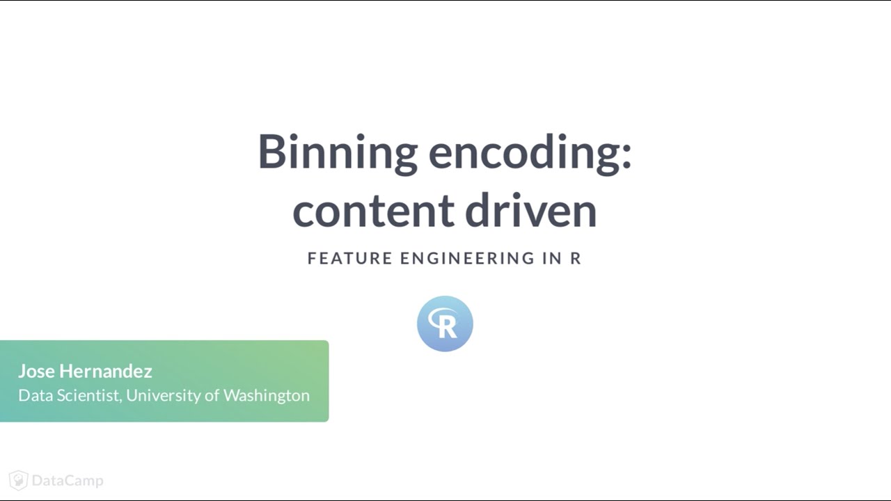 R Tutorial: Binning encoding: content driven