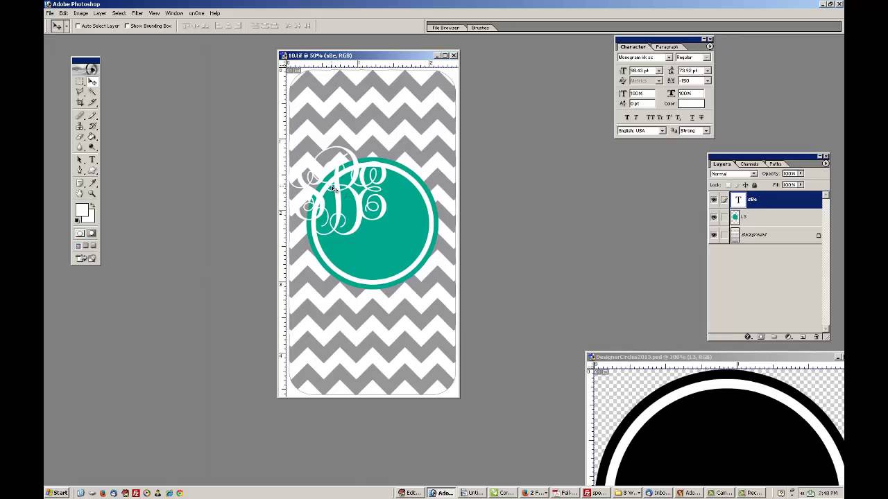 Digital Downloads: Working with the Monogram Font -