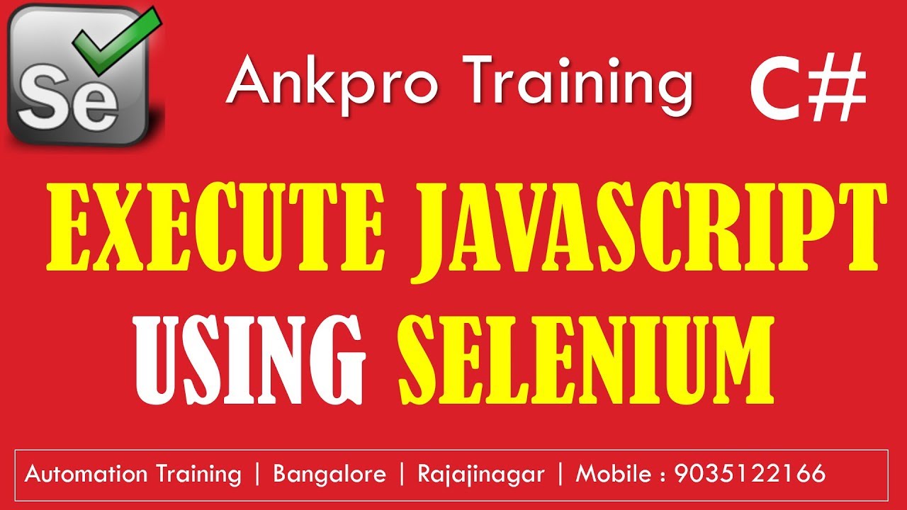 Selenium with C# 51 - IJavaScriptExecutor interface | How to execute JavaScript from Selenium