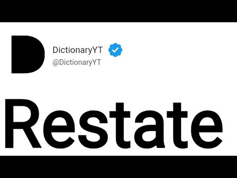 Restate Meaning in English