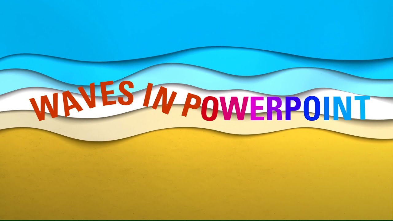 Beautiful Colorful Waves animation in PowerPoint 2021 365 w/n morph