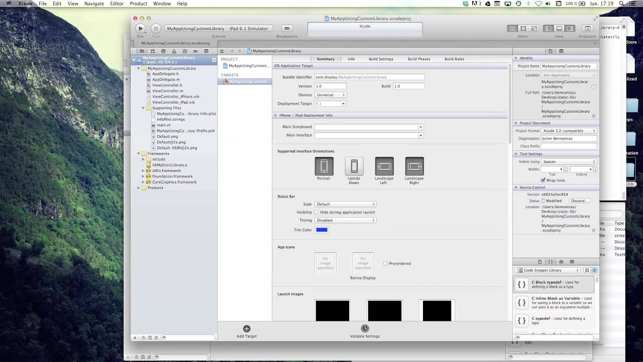 How to create a static library on ios
