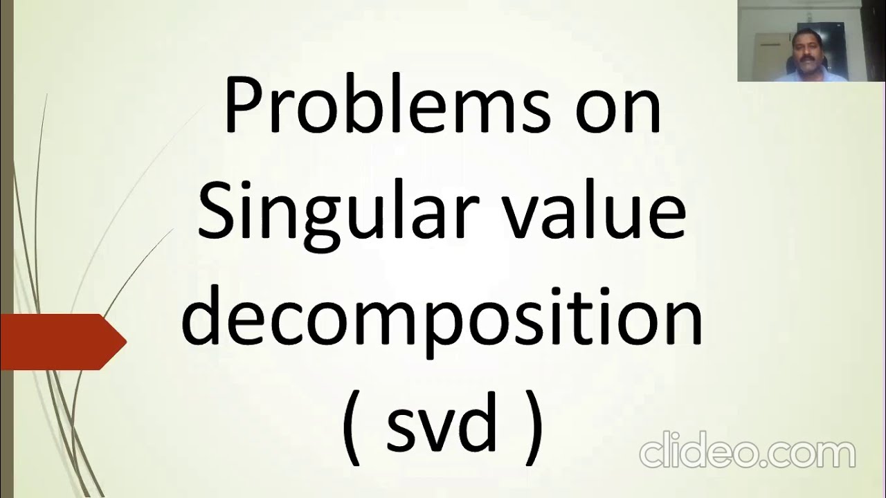 Unit   3  6 problems on svd