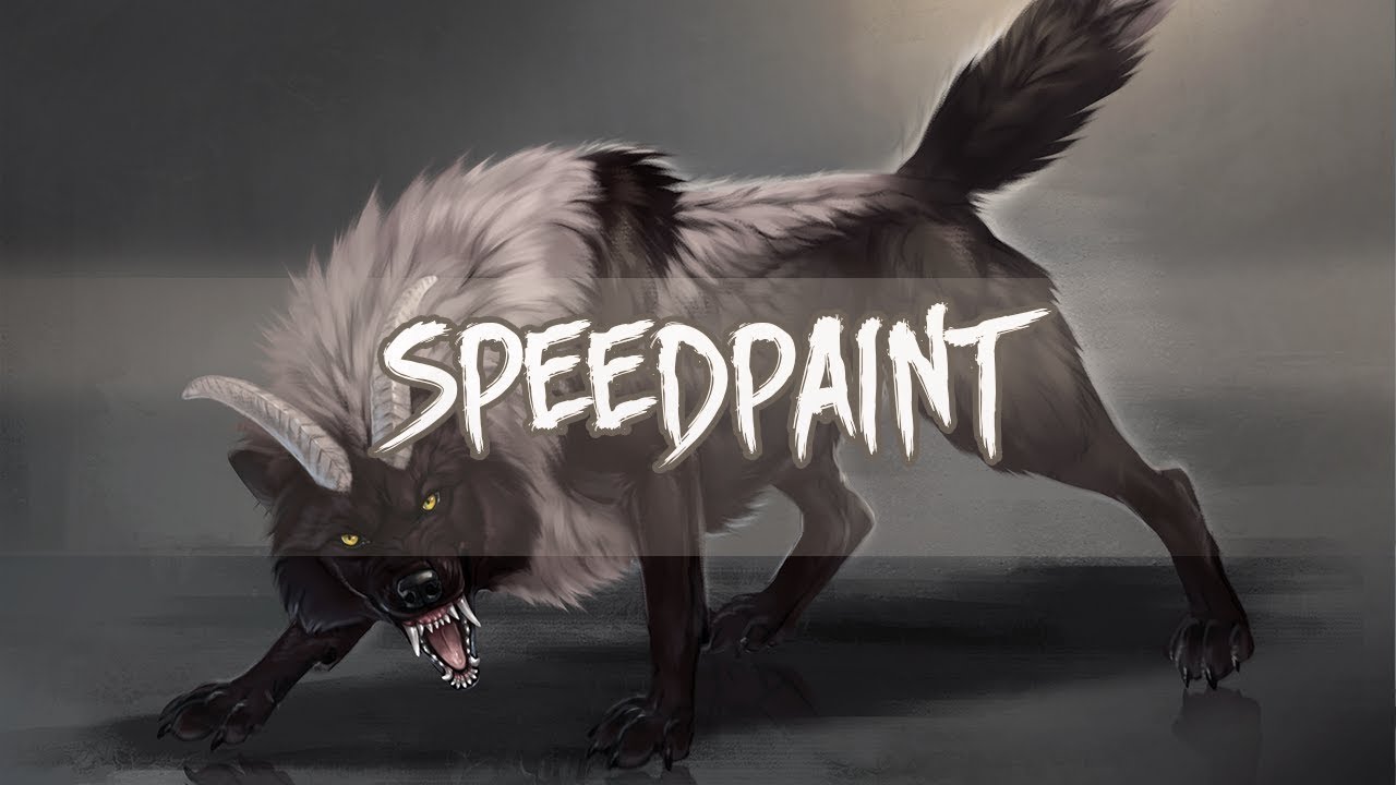 Hellhound (wolf speedpaint)
