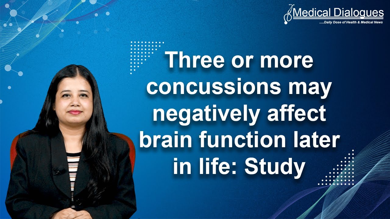Three or more concussions may negatively affect brain function later in life: Study