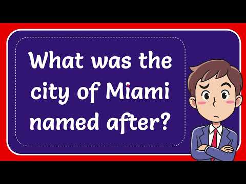 What was the city of Miami named after?
