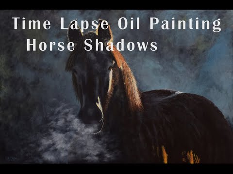 TWO Minute Time Lapse Horse Shadows Painting
