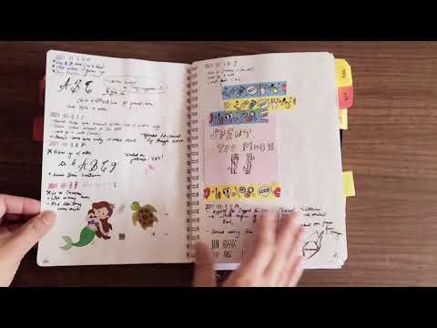 My 2021 Bullet Journal Flip Through (Muji notebook)