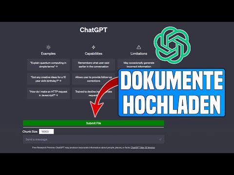 ChatGPT Dateien/Dokumente hochladen und zusammenfassen