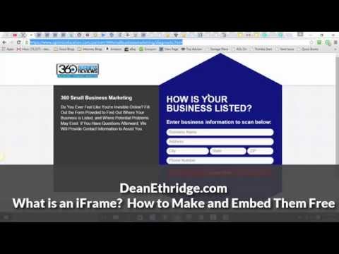 Free iFrame Generateor - Create an iFrame Embed Code