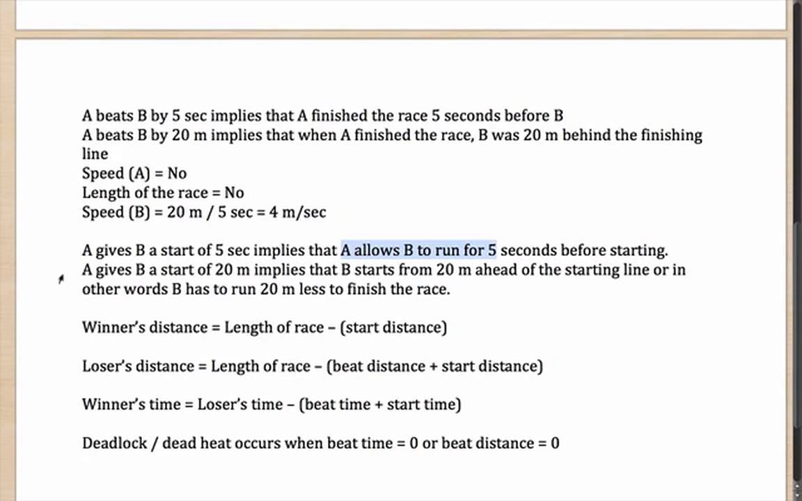 TSD Races Linear New Format