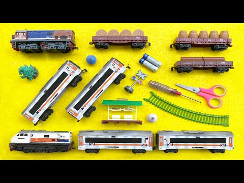Unboxing Dan Merakit 2 Mainan Kereta Api CC201 RNB Gerbong Premium, Kereta Api CC203 Drama Tabrakan