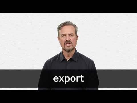 EXPORT definition and meaning | Collins English Dictionary