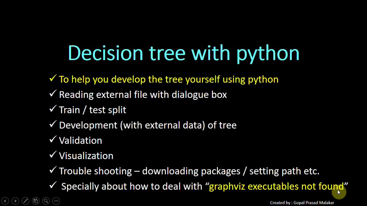 Decision Tree Development Validation Visualization n Trouble shooting with Python