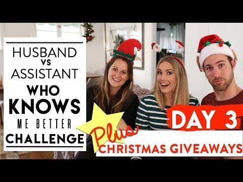 DAY 3: HUSBAND VS ASSISTANT CHALLENGE + GIVEAWAYS | 12 Days of Christmas Challenges