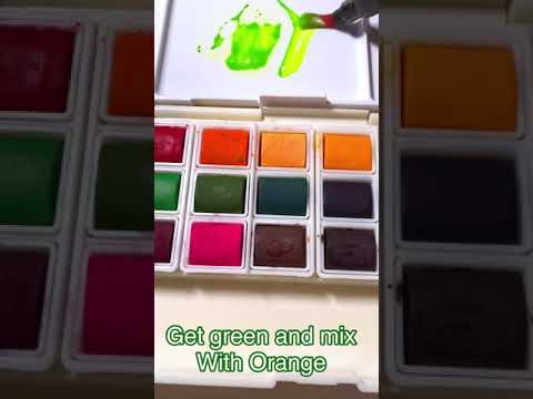 HOW TO MIX COLOR WHEN YOUR RUN OUT OF YELLOW COLOR | #shorts | WATERCOLOR MIXING