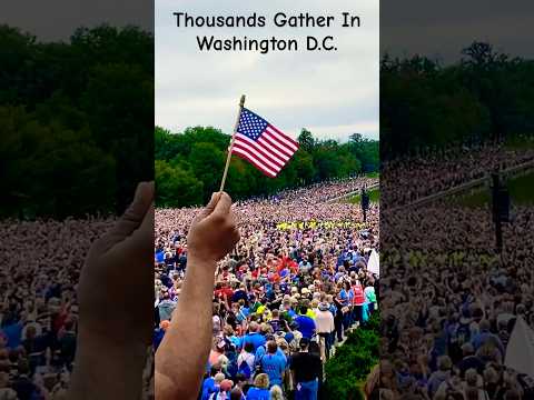 Thousands Sing The National Anthem In Washington D.C.