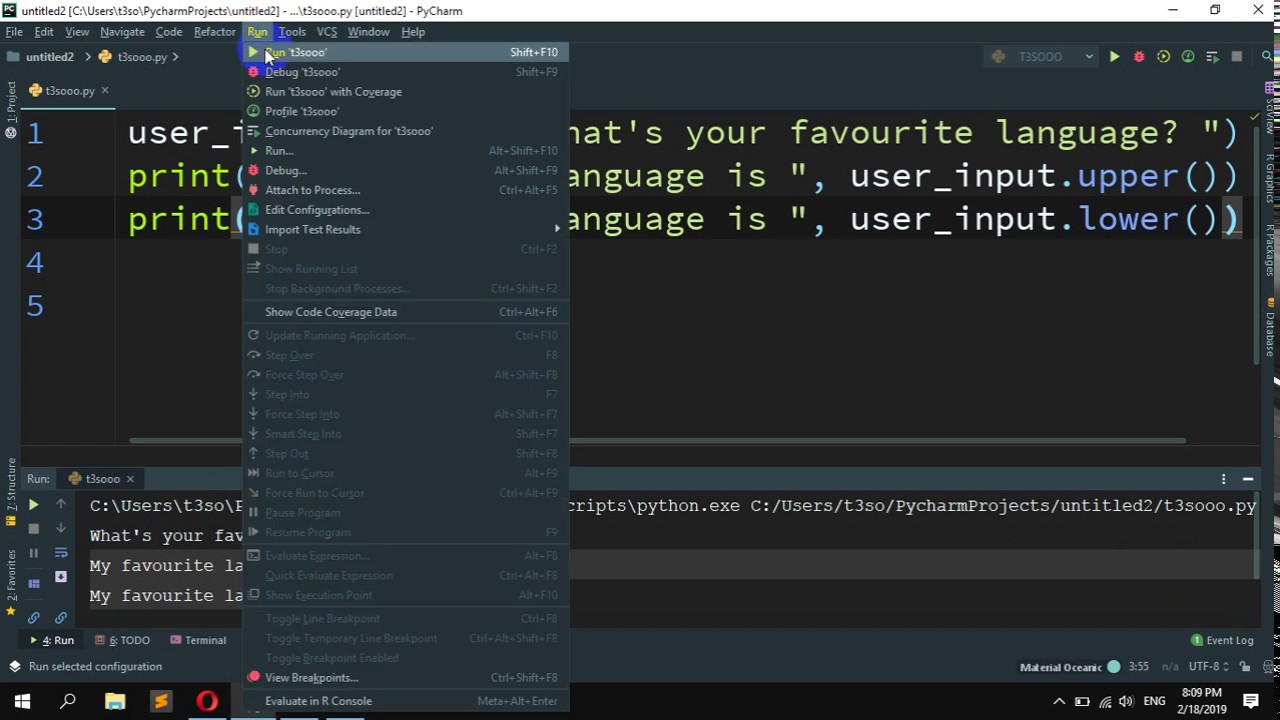 How to Display an string in upper and lower cases in Python