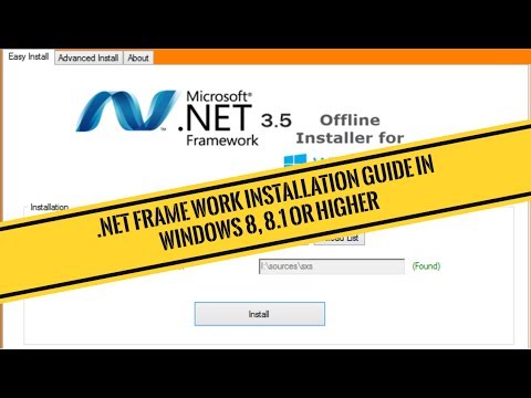 .Net frame work installation in Windows 8, 8.1 or higher version