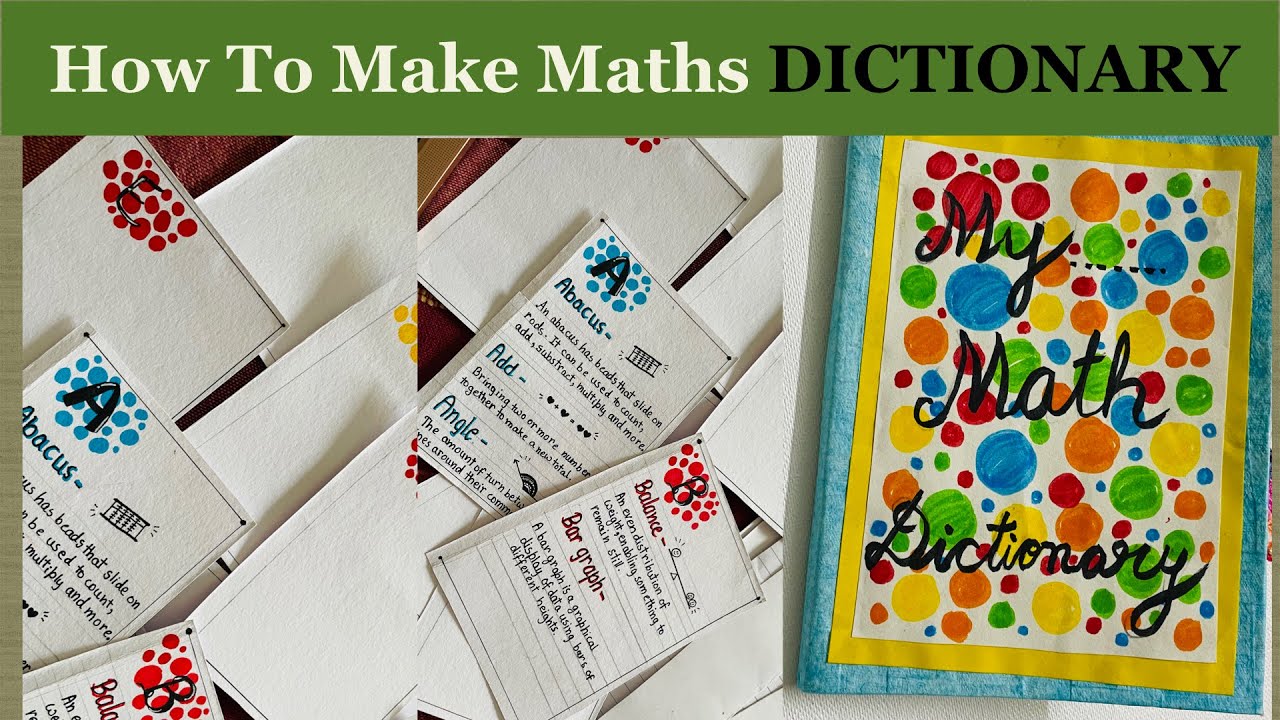 How To Make Maths Dictionary || Inner & Outer Look || Maths Project