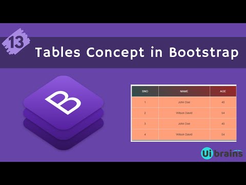 13 Tables in Bootstrap | Bootstrap Tutorial for Beginners | Ui Brains | NAVEEN SAGGAM