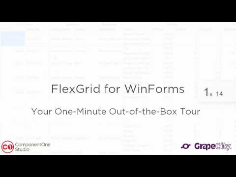 FlexGrid for WinForms: One-Minute Feature Tour