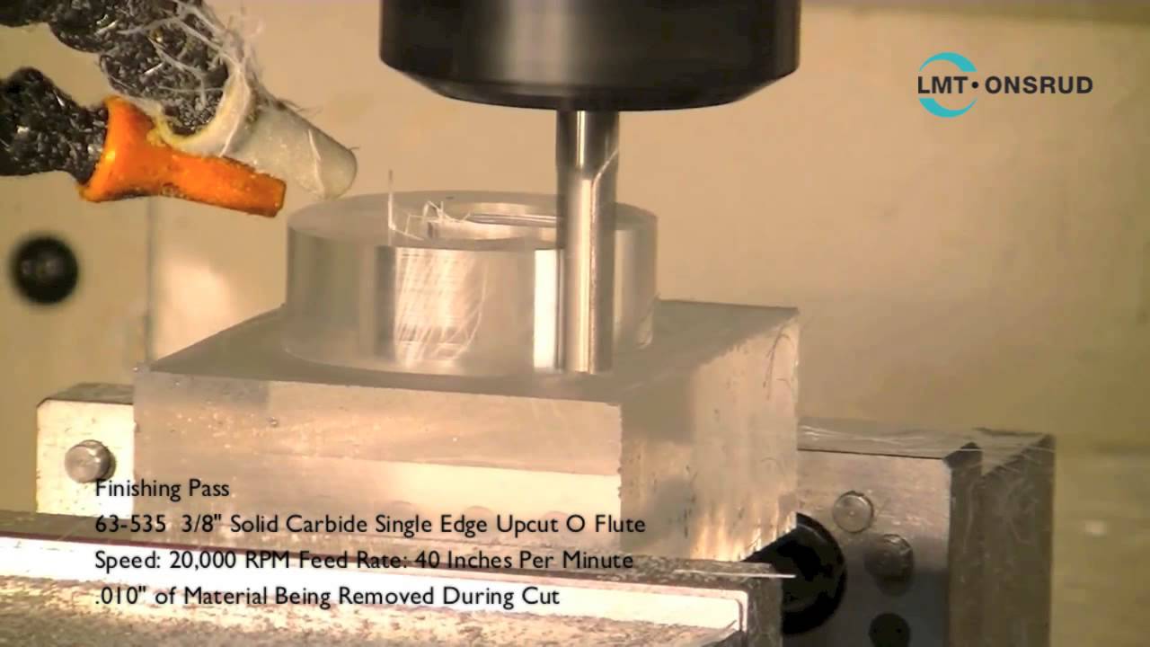 63-535 Solid Carbide Single Flute Cutting Tool For Acrylics Video by LMT Onsrud