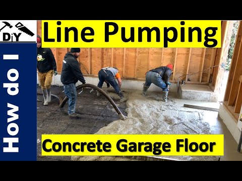 Garage floor - line pump concrete