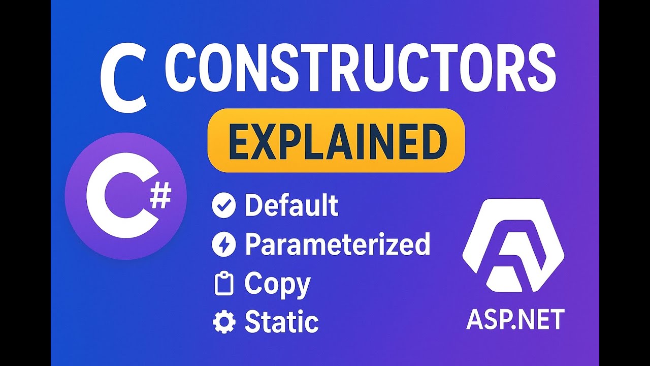 Constructors in C# | Default, Parameterized, Copy & Static Constructor Tutorial