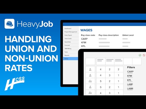 Setting Union & Non-Union Labor Rates in HeavyJob Construction Software