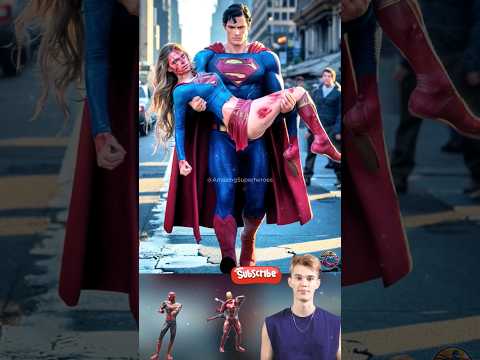 SUPERMAN SAVES SUPERGIRL FROM ACCIDENT 💥 ( Quarrel With Spiderman ) #marvel #avengers #dc #shorts
