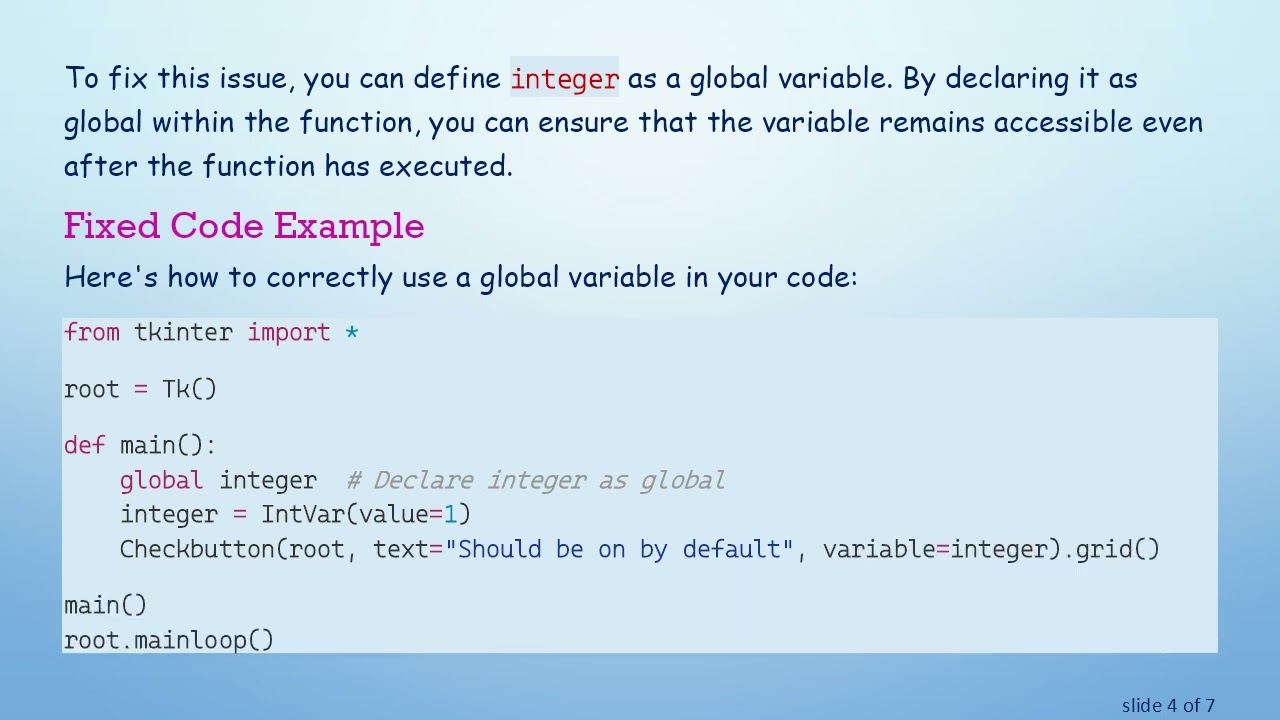 How to Fix Your Checkbuttons Not Working in Tkinter Functions