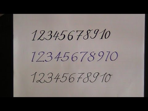 how to write in cursive - calligraphy numbers for beginners
