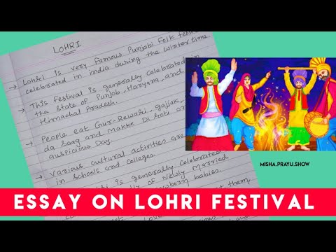 Essay on Lohri Festival in English | 10 lines on lohri festival celebrations | Misha.Prayu.Show